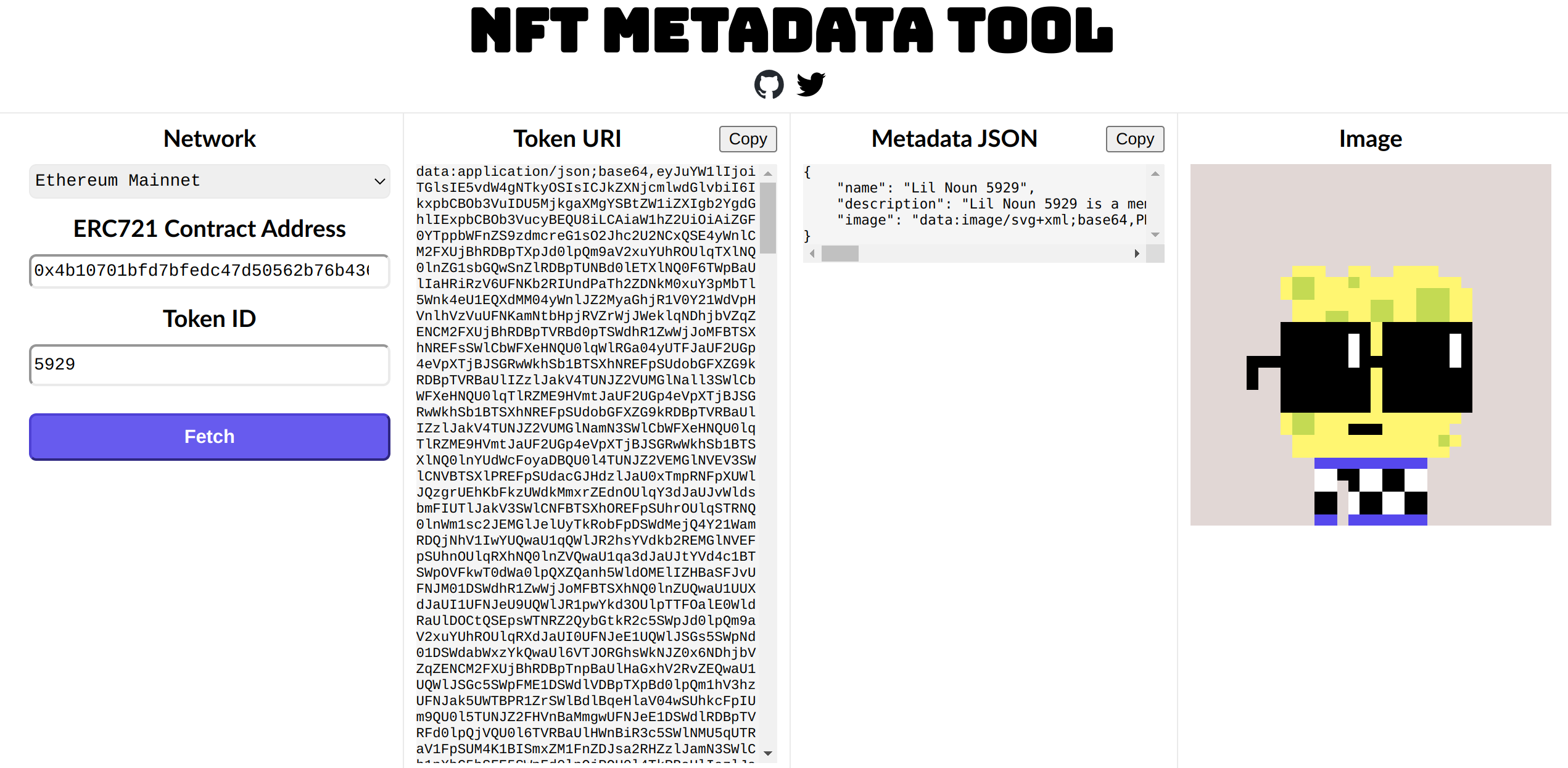 NFT Metadata Tool